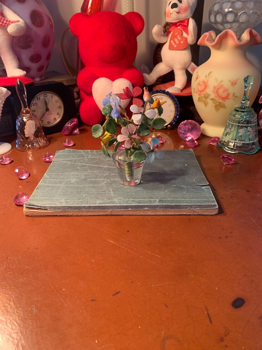 Amazing Stunning Mini Glass Tree With Bird Vintage Asian - Etsy