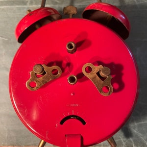 Vintage Jerger Red Blue Mechanical Skeleton Alarm Clock - Etsy