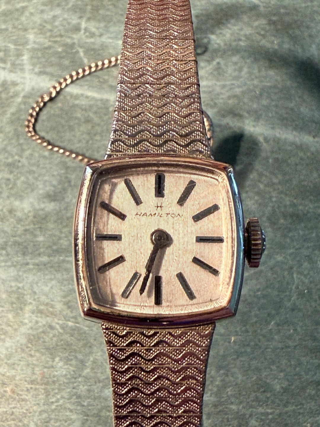 Antique Hamilton Art Deco Nouveau Ladies 10K Gold Plated Mechanical ...