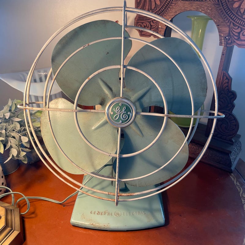 Blue Electric Fan - Etsy