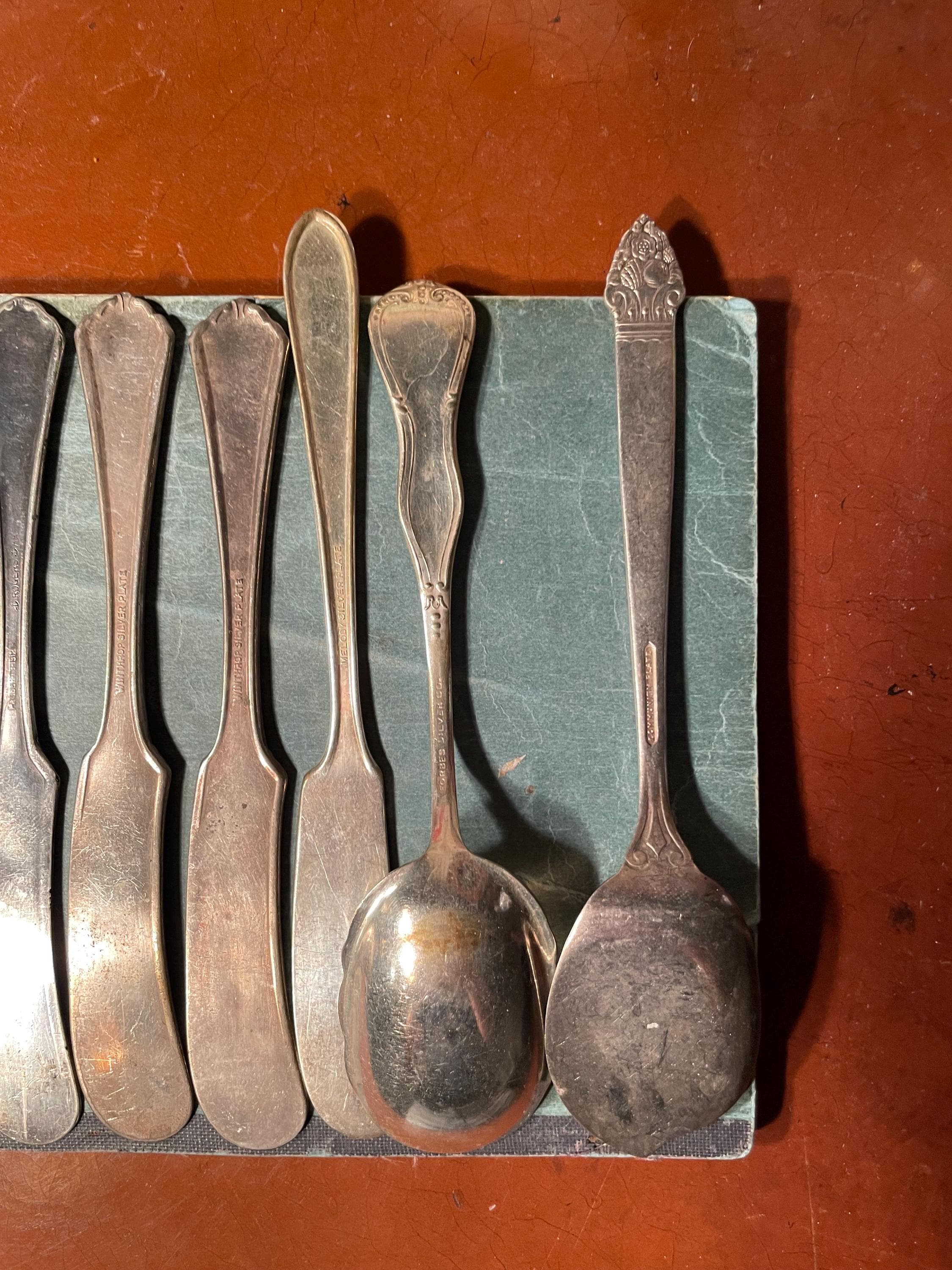 Antique Vintage Lot of Silver Plated Flatware Silverware for Weddings ...