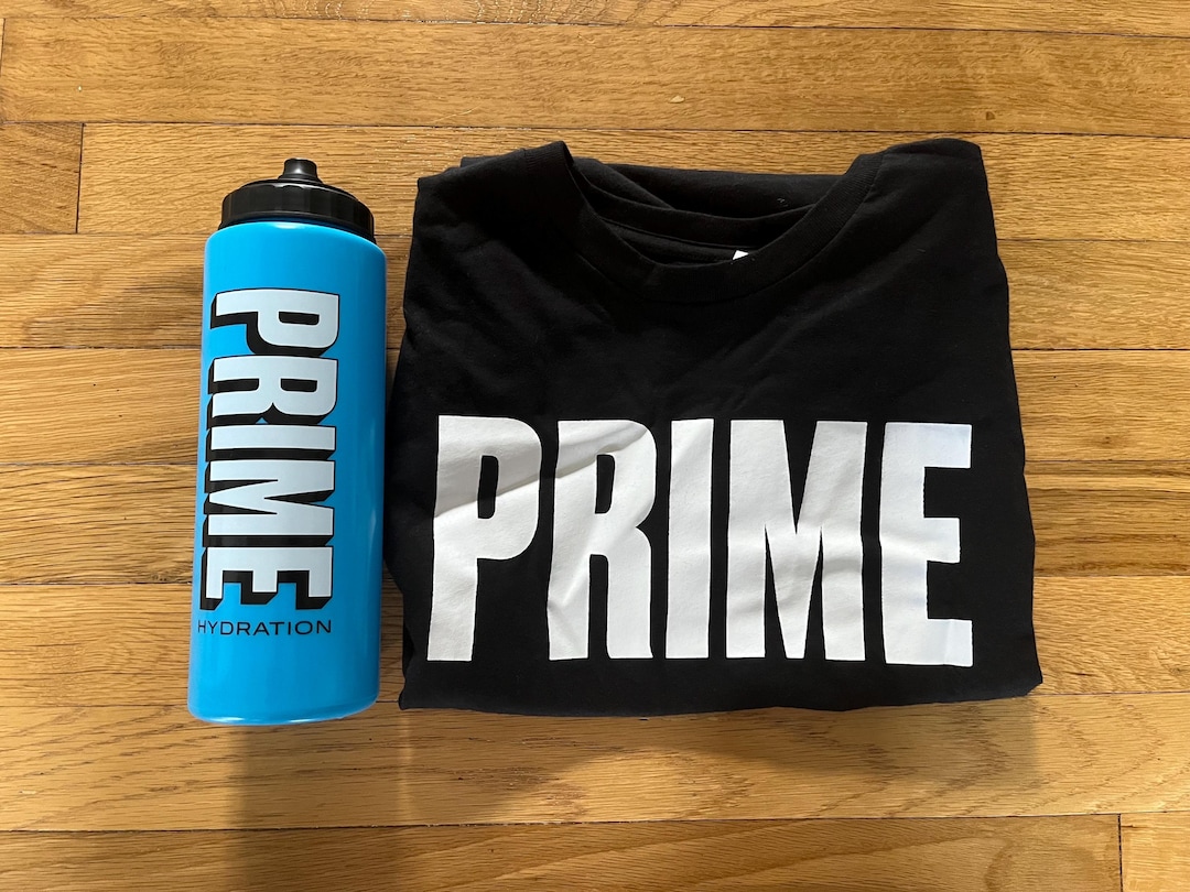 OFFICIAL* PRIME Hydration Squeeze Water Bottle and T-shirt - Etsy