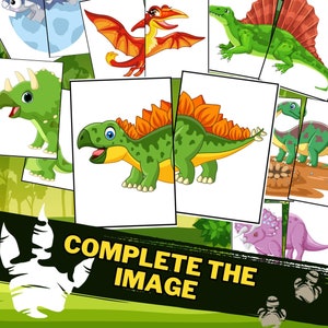 Dinosaur Match and Learn Game Printable Dinosaur Memory Game - Etsy