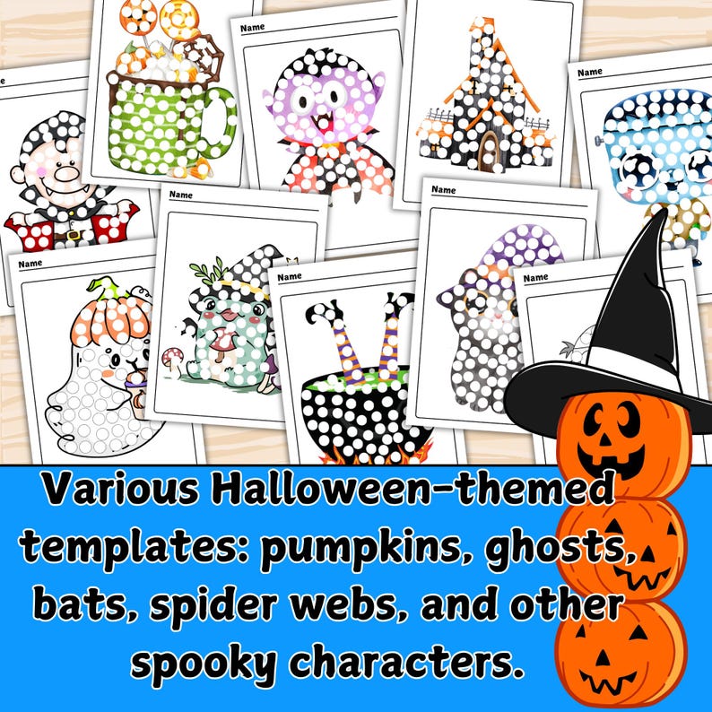 Halloween Dot Markers Printables Digital Download, Halloween Printables ...