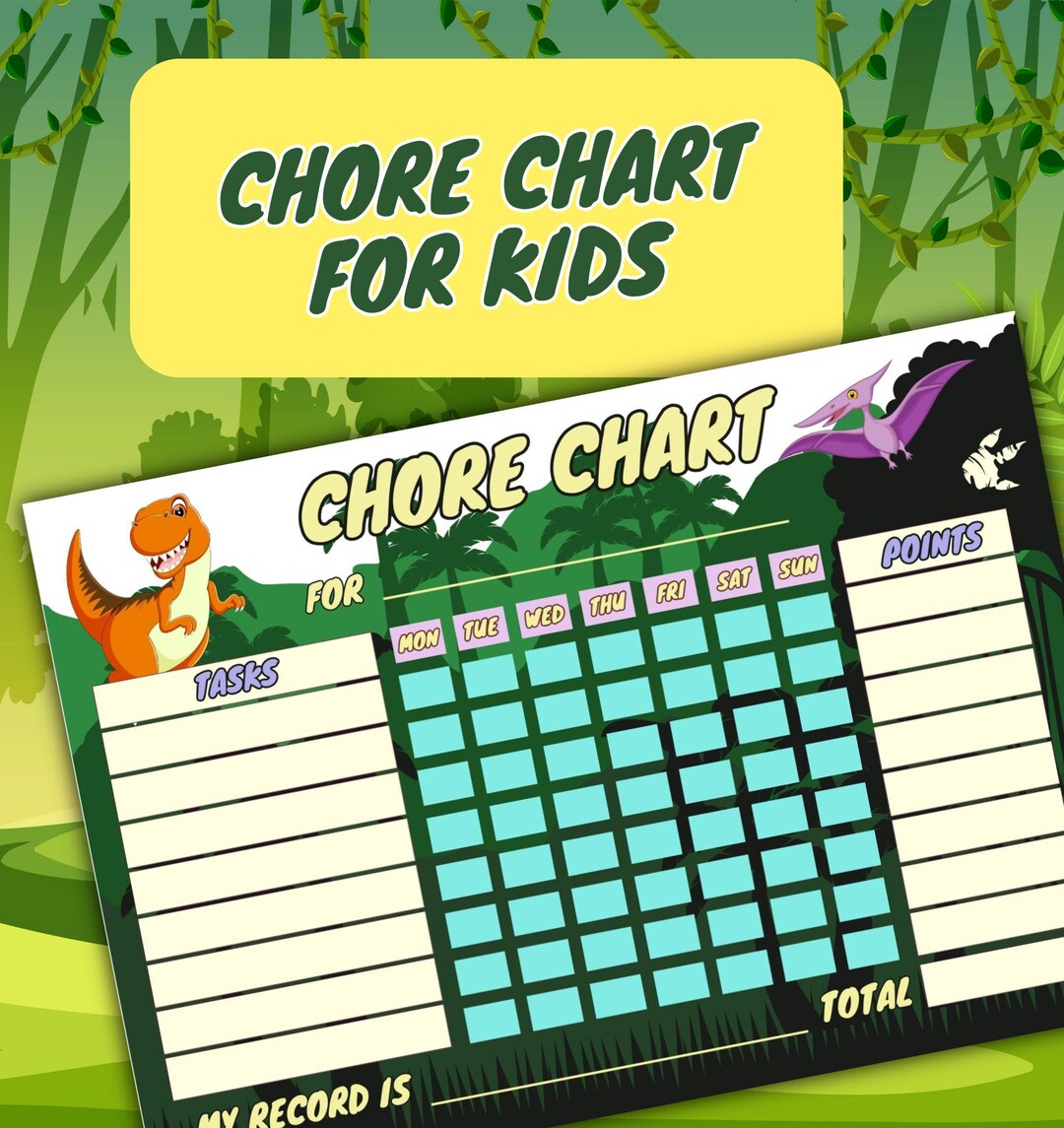 Dinosaur-themed Homework Tracker - Etsy