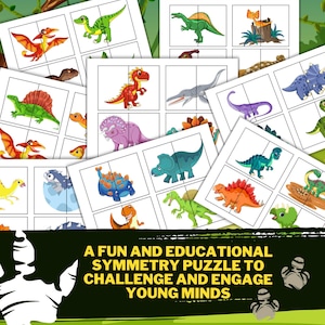 Dinosaur Match and Learn Game Printable Dinosaur Memory Game - Etsy