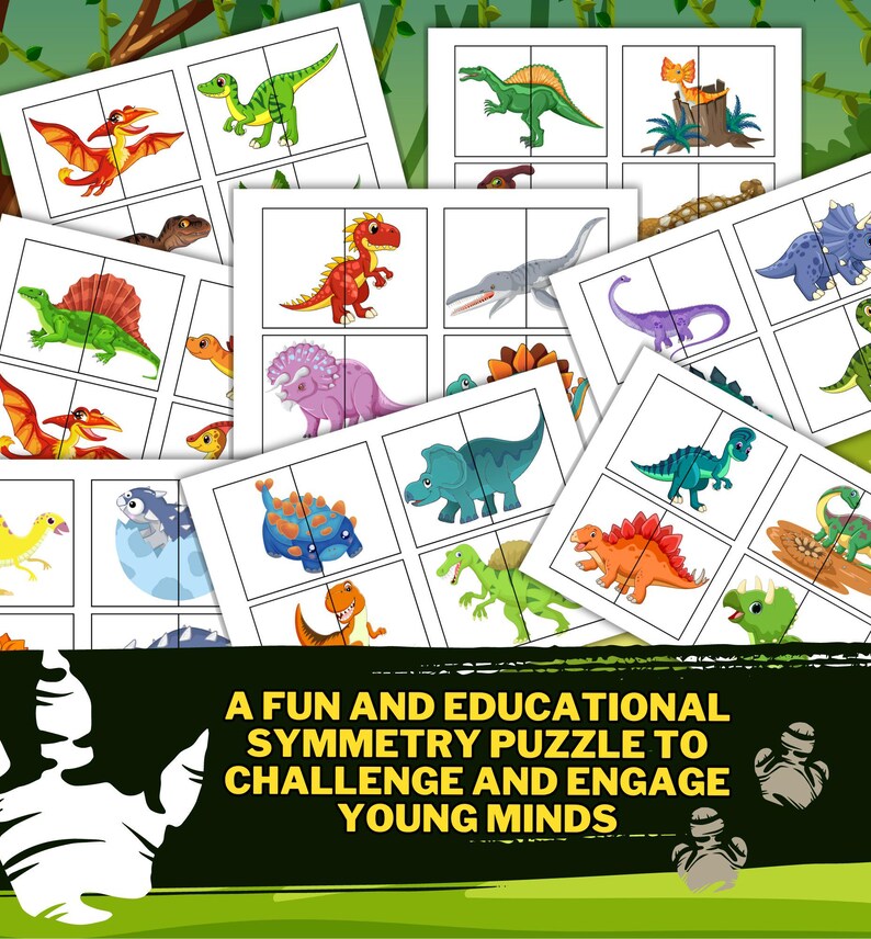 Dinosaur Match and Learn Game | Printable Dinosaur Memory Game - Etsy