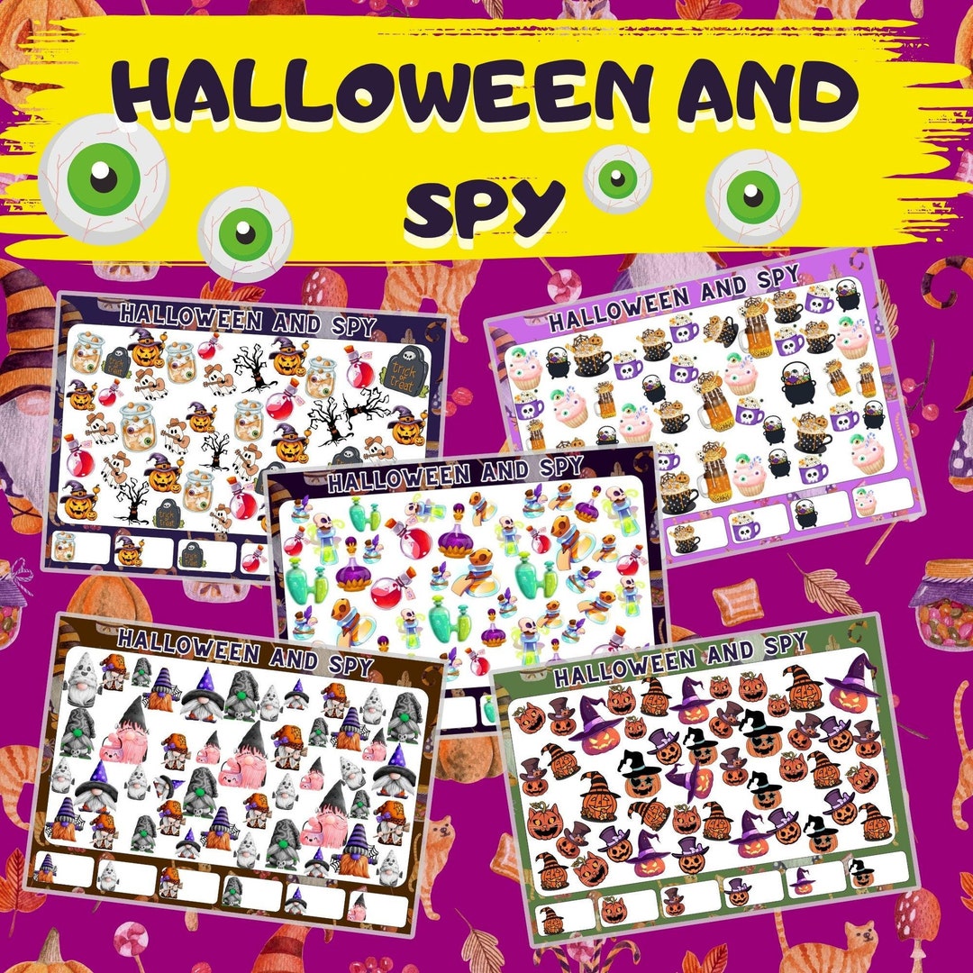 Halloween Spy Game, Printable Halloween Activity for Preschool and ...