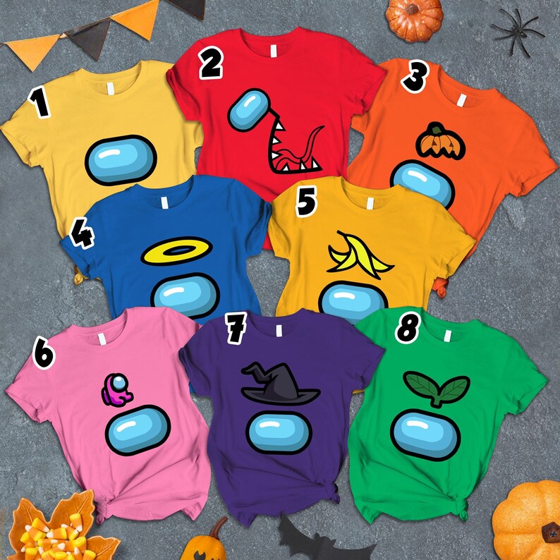 Among Us Costume Matching Shirts, Group Matching Character, Halloween ...