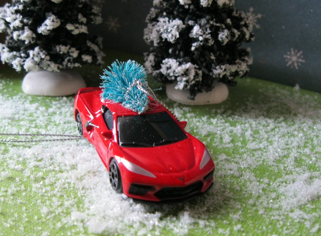 C8 2020 Chevy Corvette Stingray Coupe Z51 red Car With Christmas Tree ...