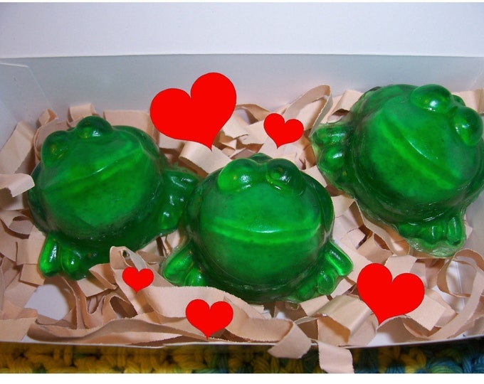 12 EXPLODING FROG Soapstm With Valentine's Day Card Tags Attached Great ...