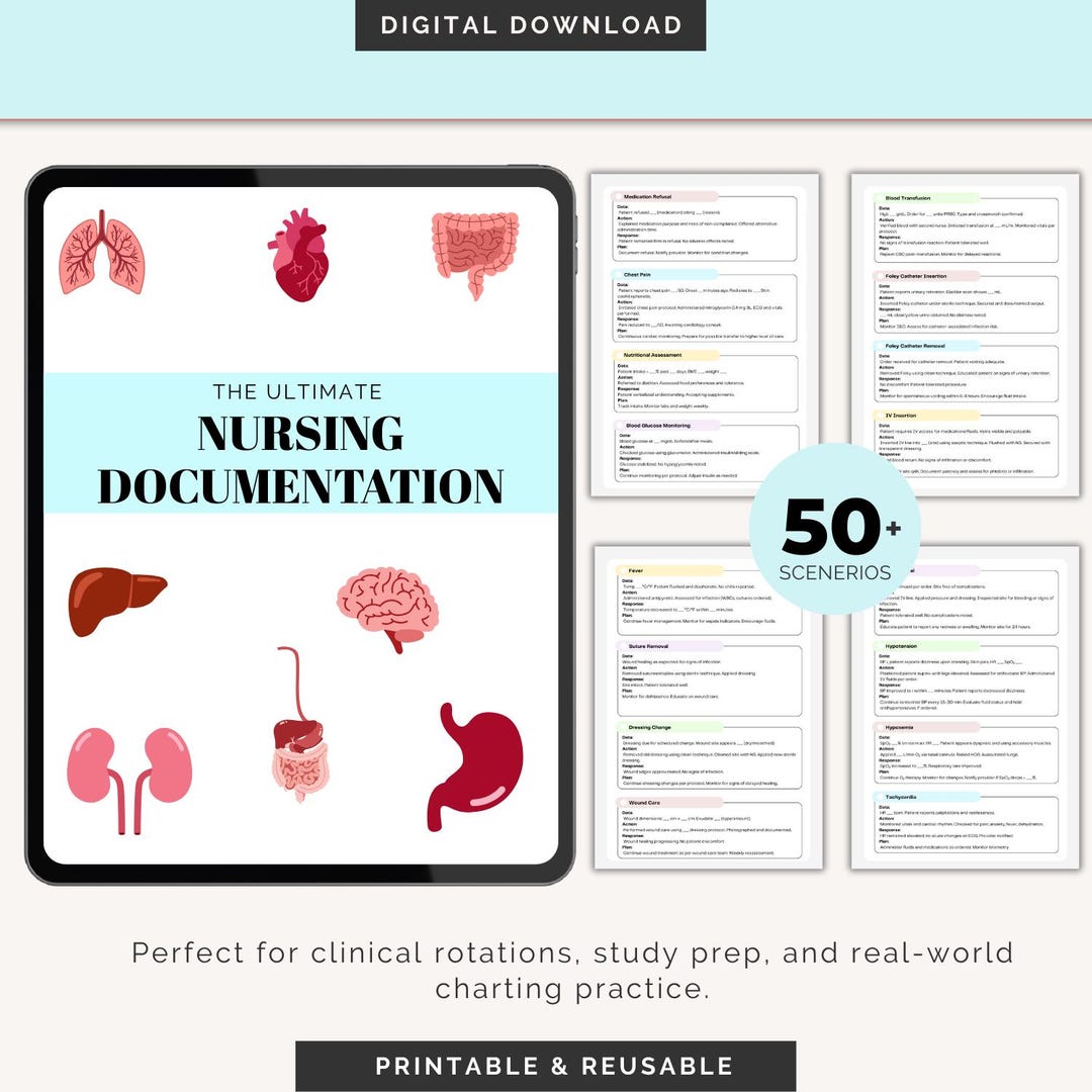 Nursing Documentation Template | Documentation Template for Nurses ...