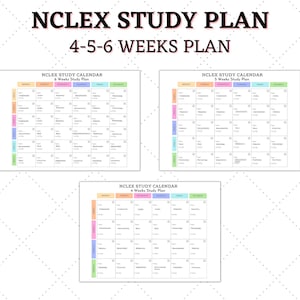 NCLEX Study Plan Calendar NCLEX Study Guide NCLEX Study Schedule ...