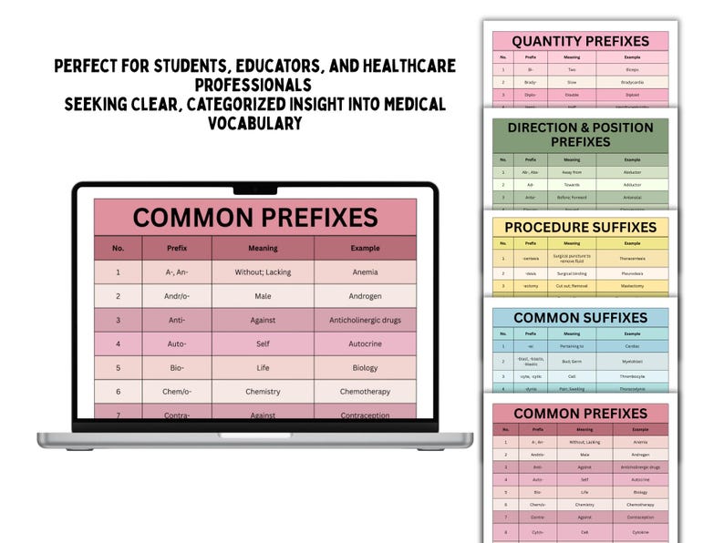 Medical Terminology Study Guide – Prefixes & Suffixes Flashcards ...
