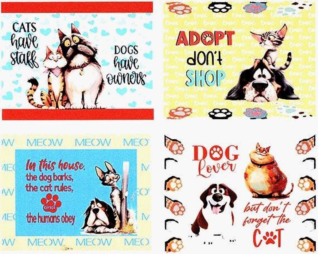 Dog and Cat Sticker Sets - Etsy