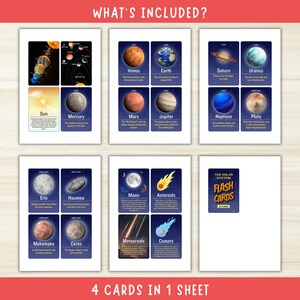 The Solar System Montessori Toddler Flashcards, Preschool Flash Card ...