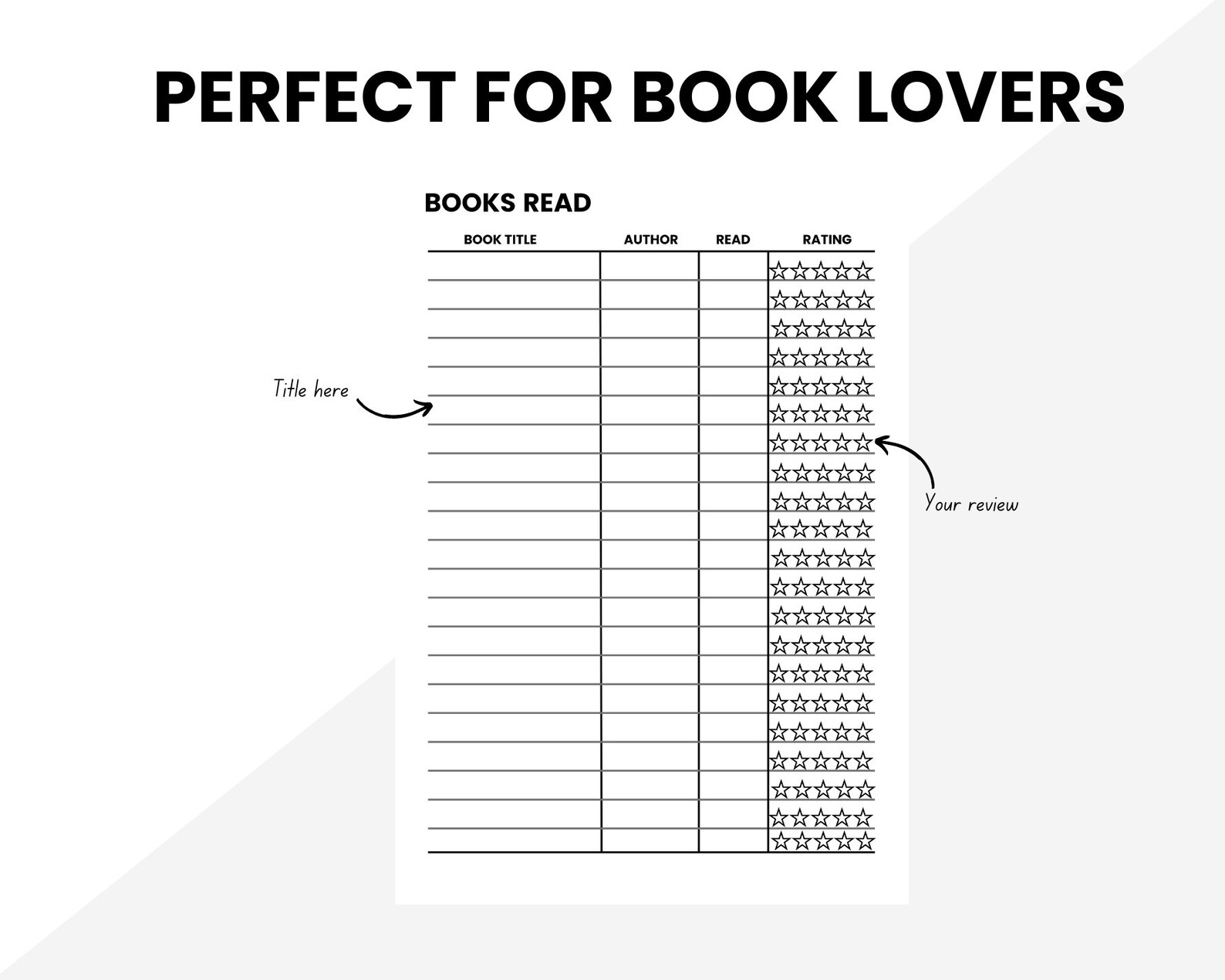 Digital Book Review Log Review Worksheet Reading Log Printable Book ...