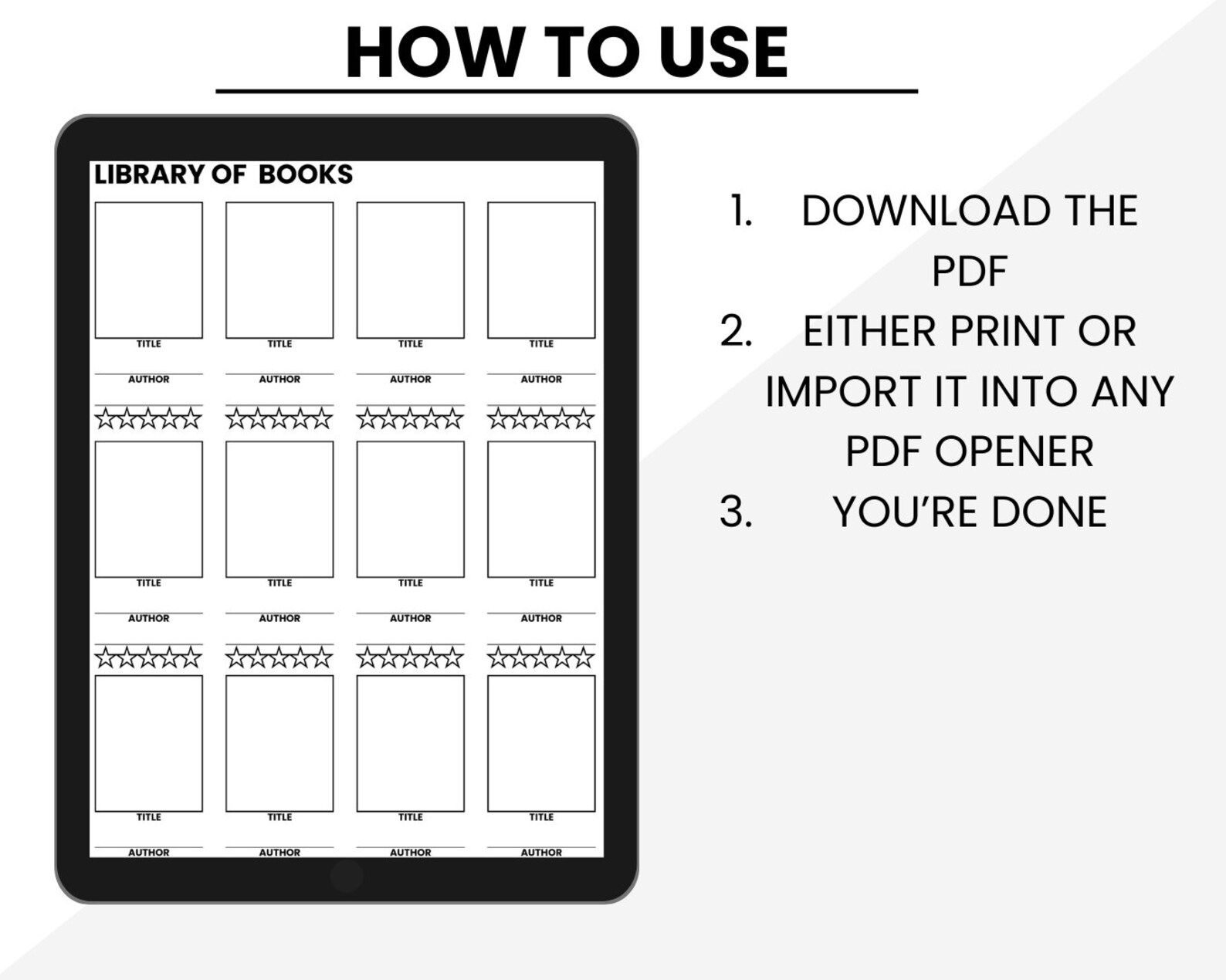 Printable Book Tracker Digital Reading Tracker Reading Planner Book ...