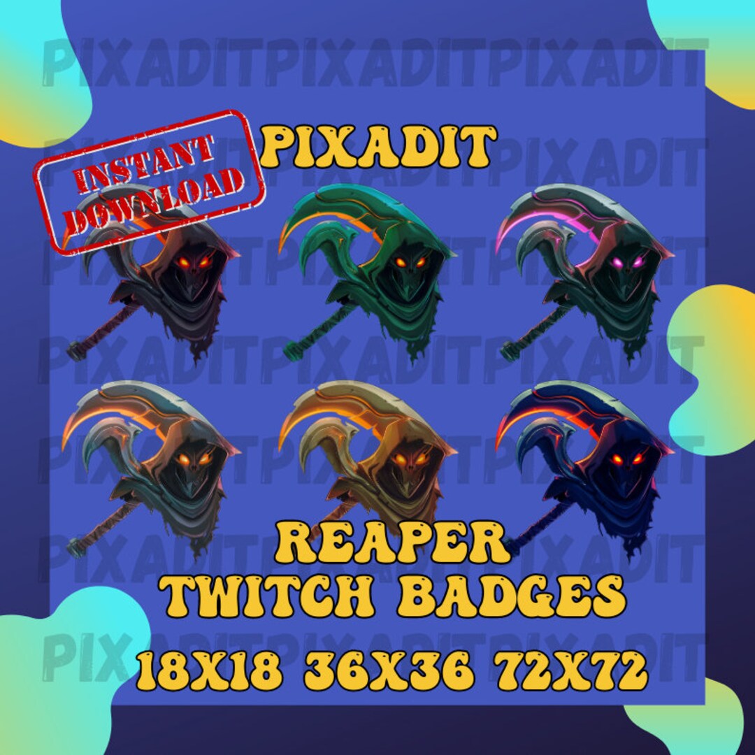 Unique Reaper Badges for Twitch Subscribers - Etsy UK