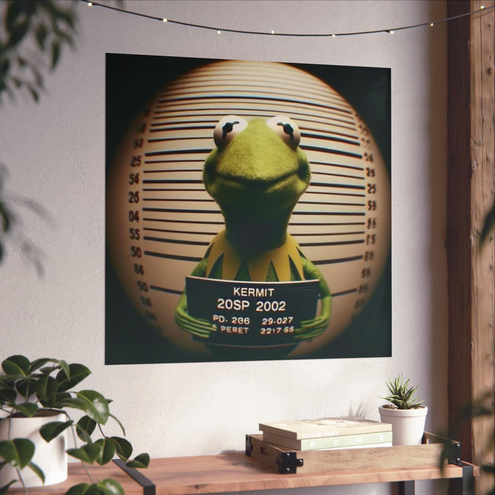 Kermit the Frog Mugshot Meme Poster | Funny High Quality Print Photo ...