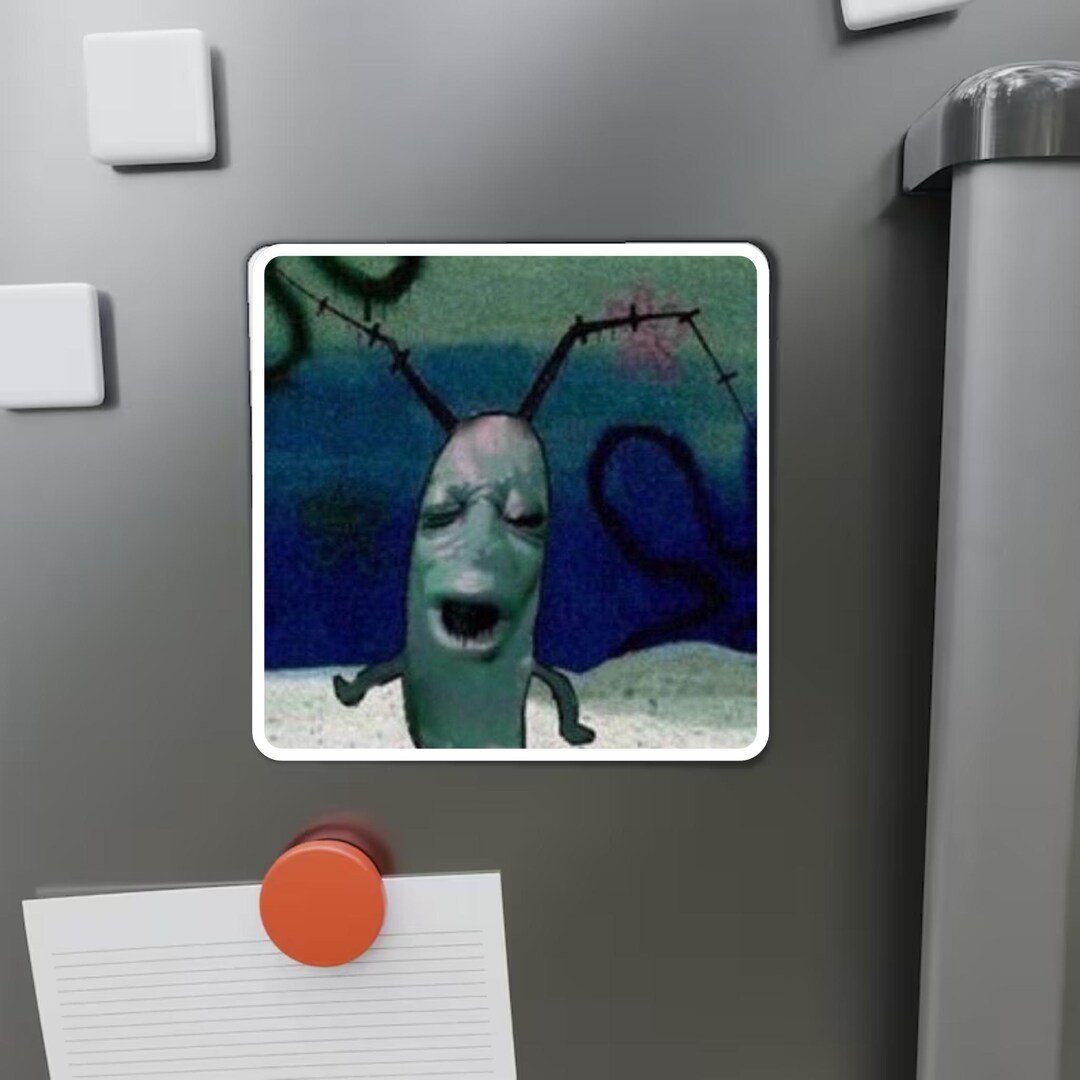 Plankton Funny Meme Sticker Magnet | Fridge Kitchen Decor | Stickers ...