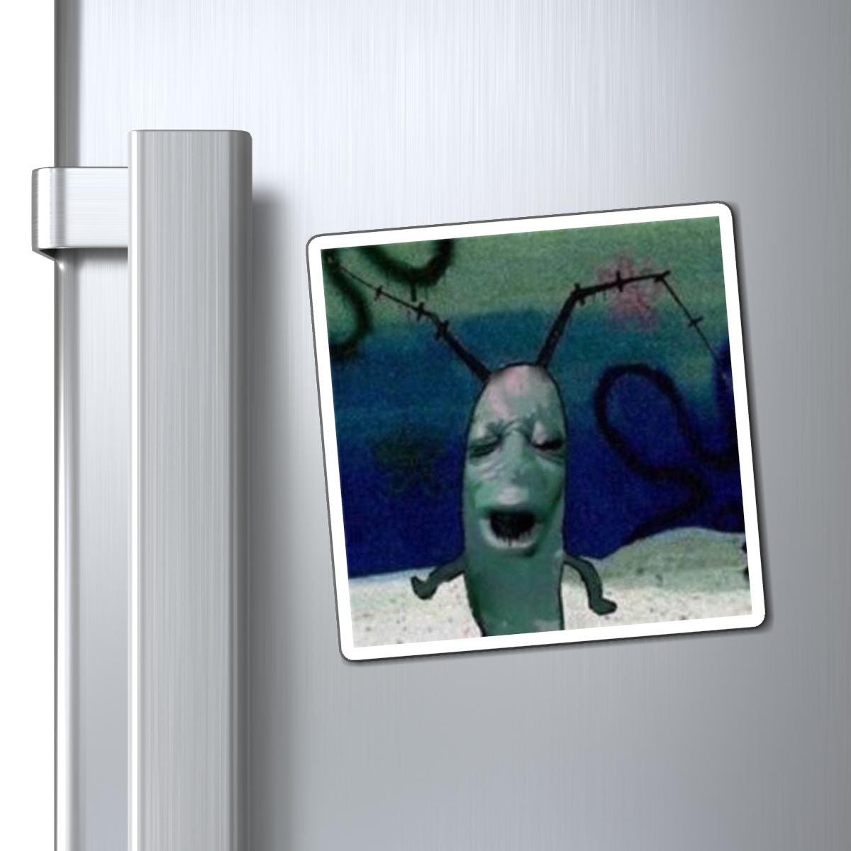 Plankton Funny Meme Sticker Magnet | Fridge Kitchen Decor | Stickers ...