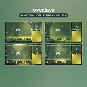 Green Whimsical Fairy Magical Forest Stream Overlay Package | Fantasy ...