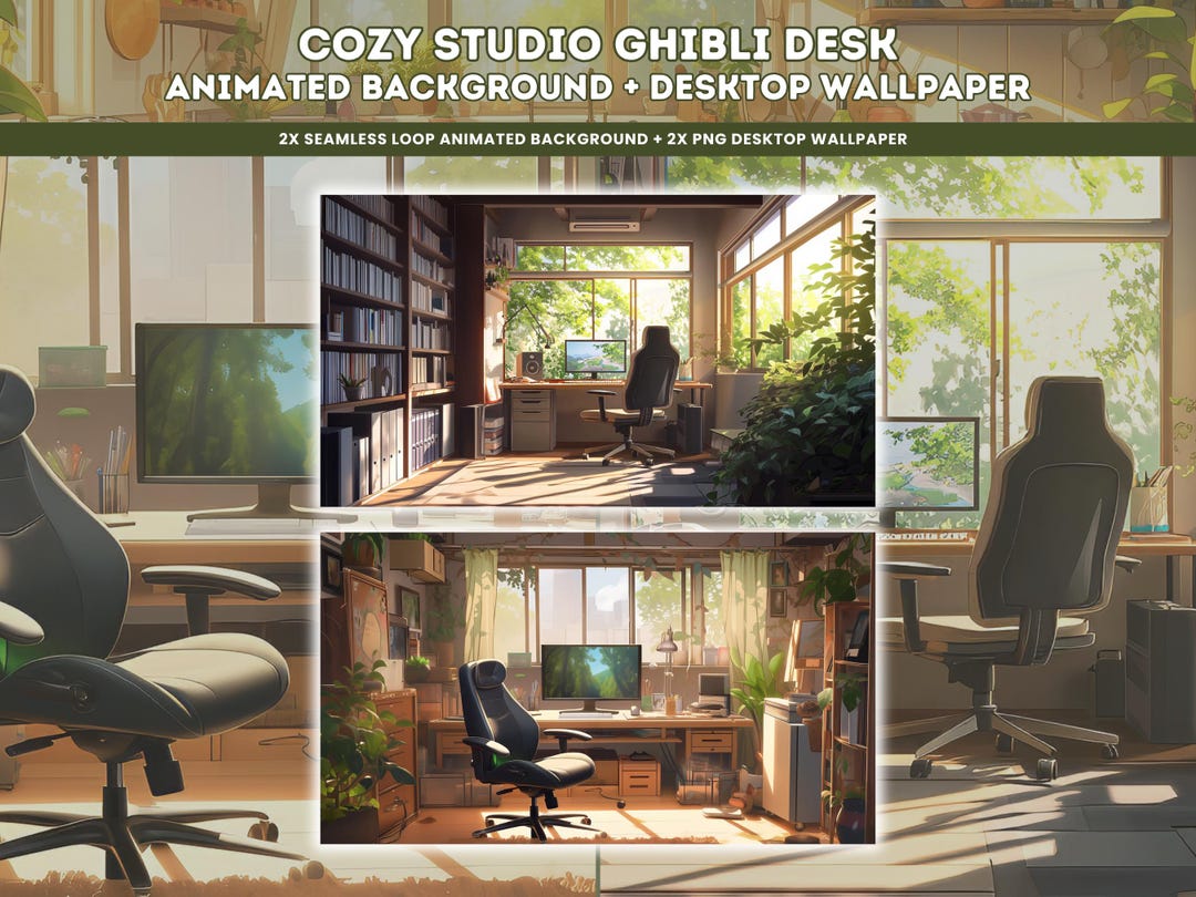 Cottagecore Animated Desktop Wallpaper: Studio Ghibli Inspired (digital ...