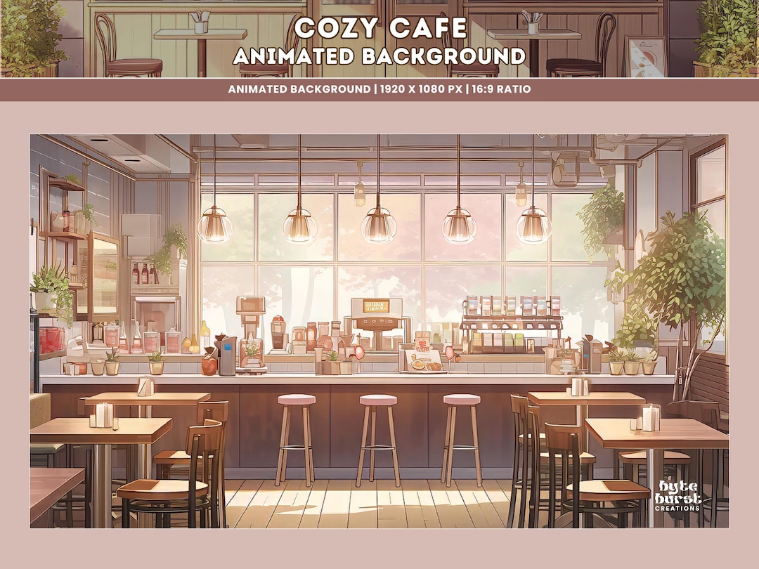Lofi Ghibli-inspired Cozy Cafe Animated Background Cottagecore Twitch ...