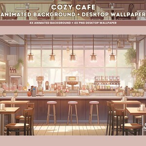 Ghibli Cafe Animated Wallpaper: Lofi Cottagecore Stream Background ...