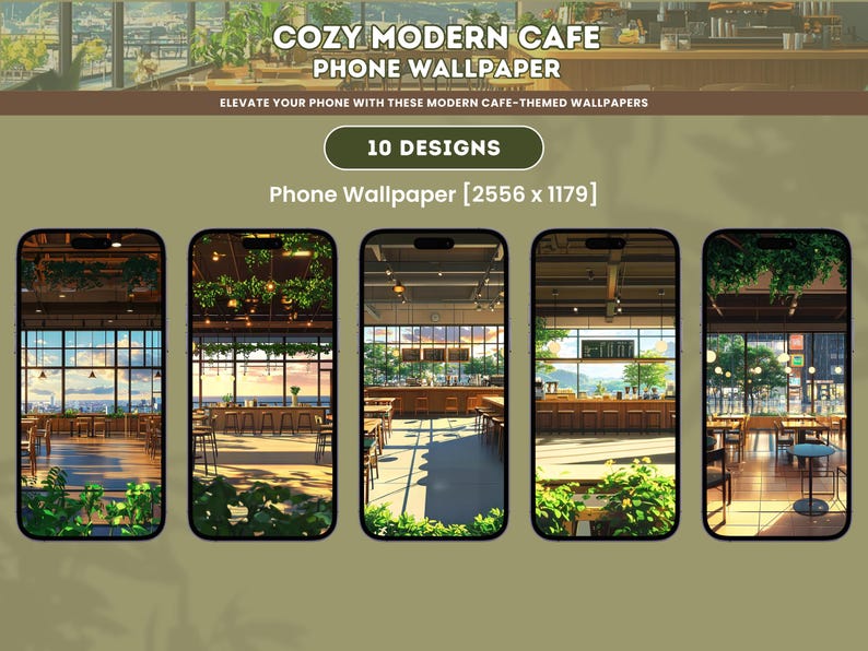 Cozy Cafe Phone Wallpapers: Ghibli-inspired, Kawaii Backgrounds ...