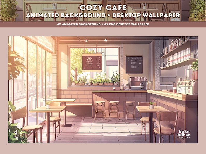 Ghibli Cafe Animated Wallpaper: Lofi Cottagecore Stream Background ...