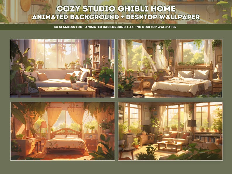 Cozy Animated Background Studio Ghibli Cottagecore Home Desktop Wallpaper Lofi Youtube ...