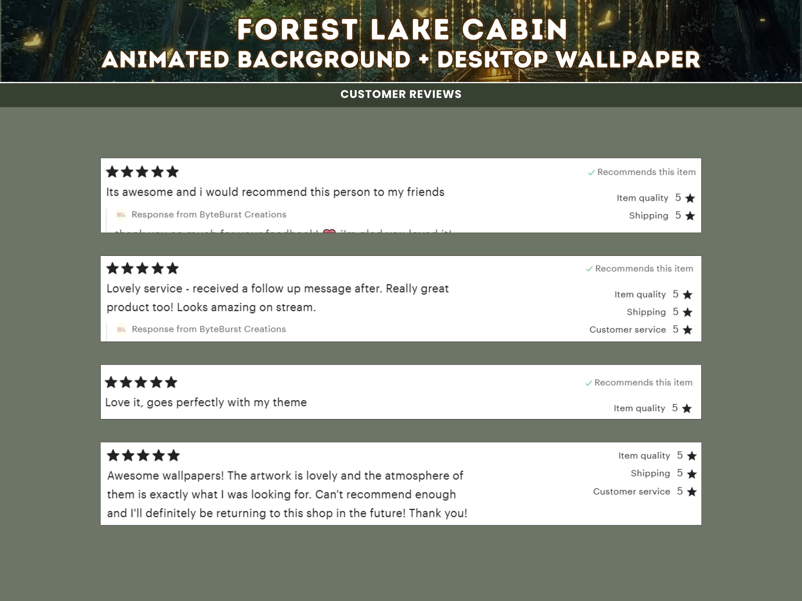 Green Forest Lake Cabin Animated Background: Cozy Cottagecore Scene ...