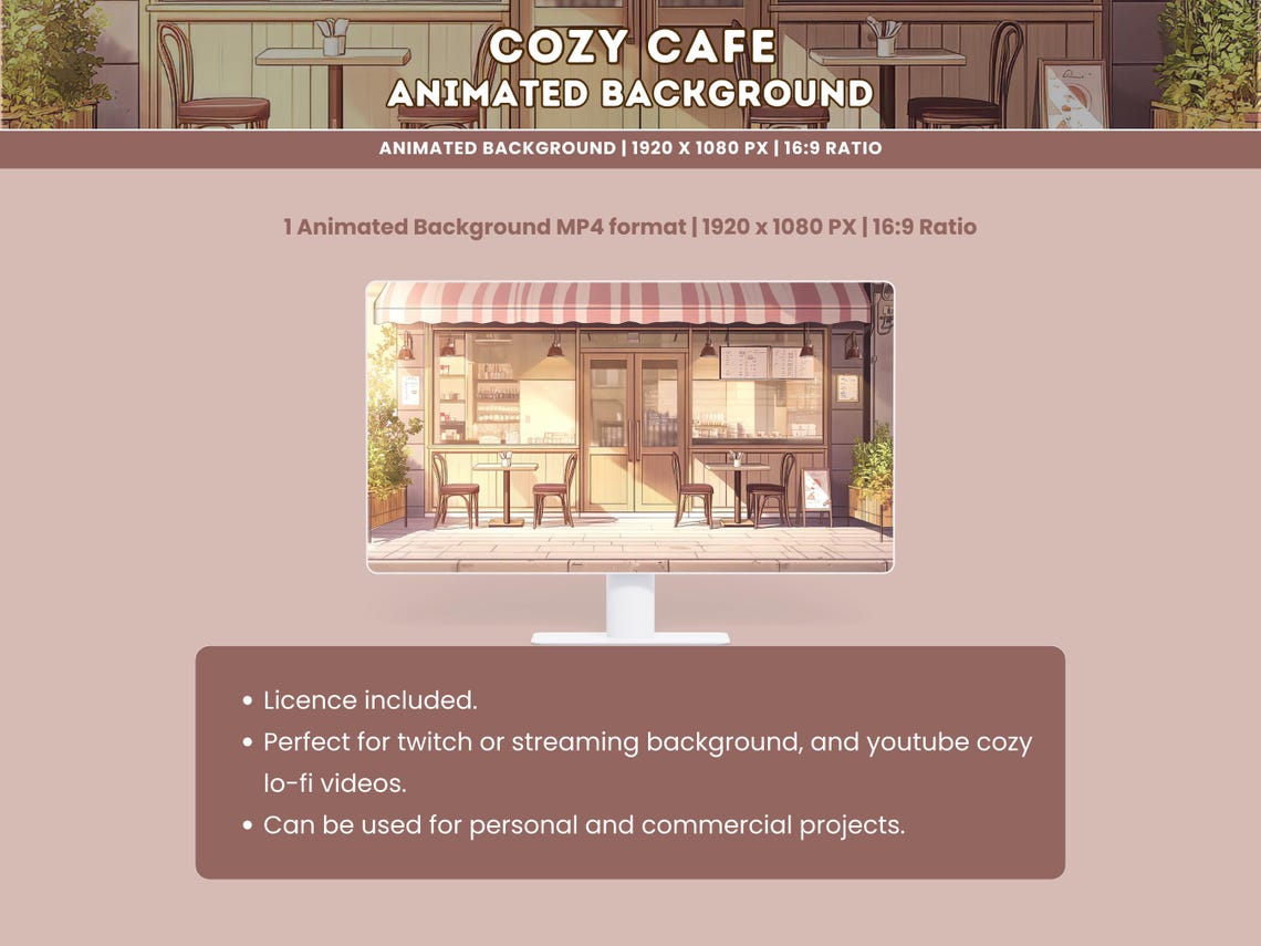 Cottagecore Cafe Animated Stream Background: Ghibli-inspired (digital ...