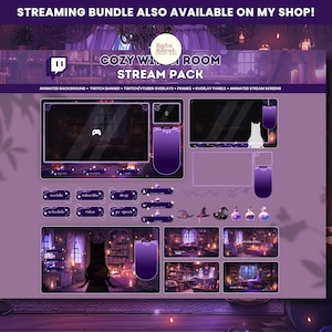 Purple Witch Room Animated Background Seamless Loop Youtube Vtuber Twitch Stream Desktop ...