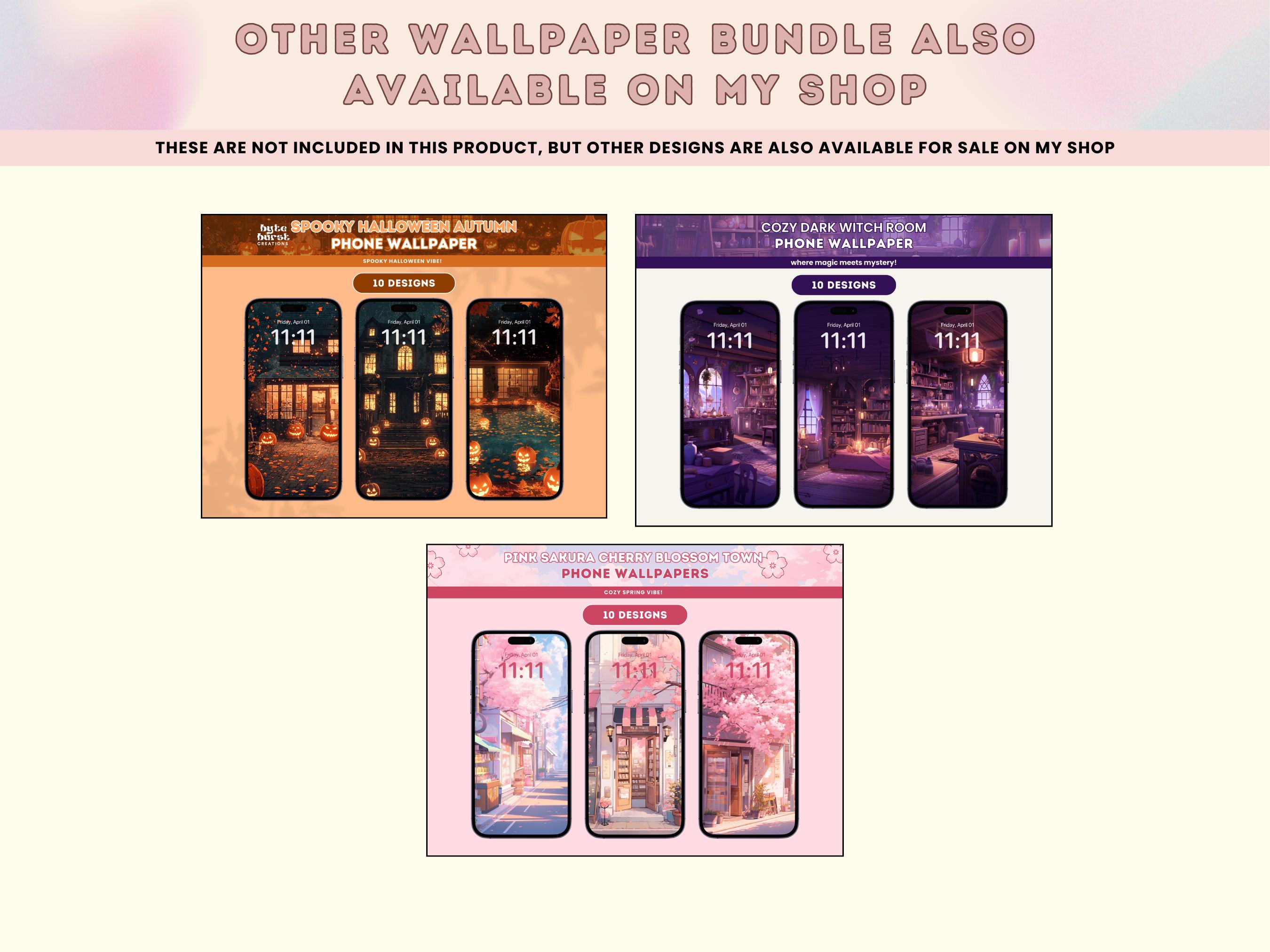CUSTOM Cozy Bookcase iPhone Homescreen and Lockscreen Wallpaper Set ...