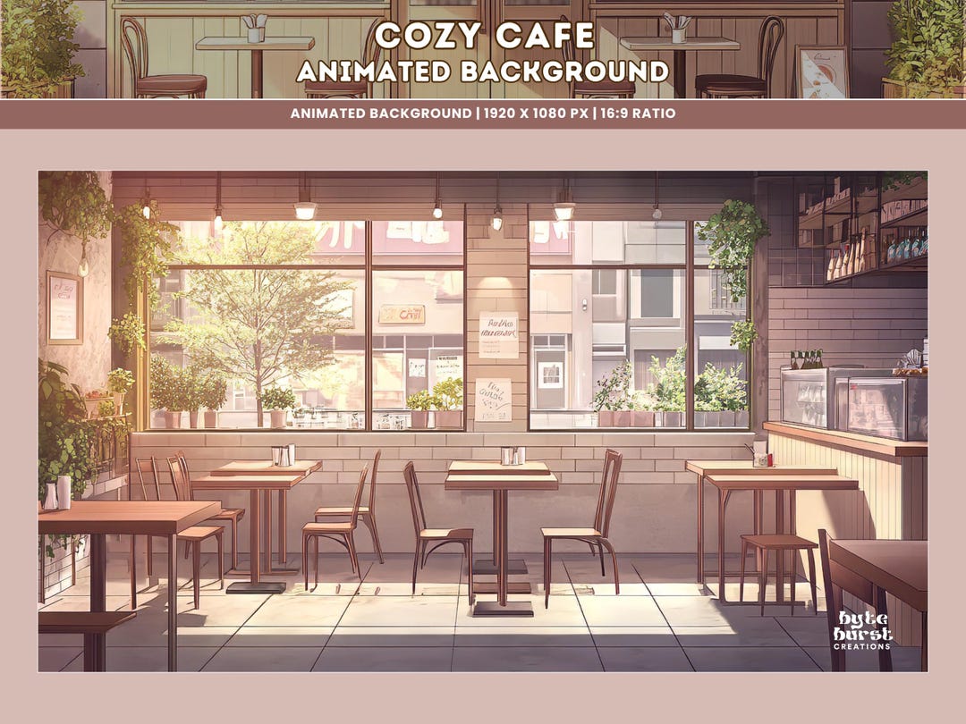 Ghibli Cozy Cafe Animated Stream Background: Cottagecore Lofi (digital ...