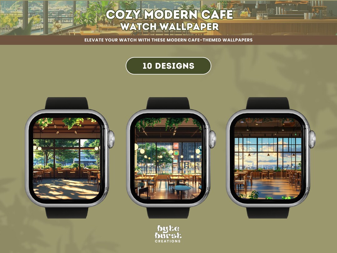 Cozy Cafe Aesthetic Watch Wallpapers Kawaii Smartwatch Backgrounds ...