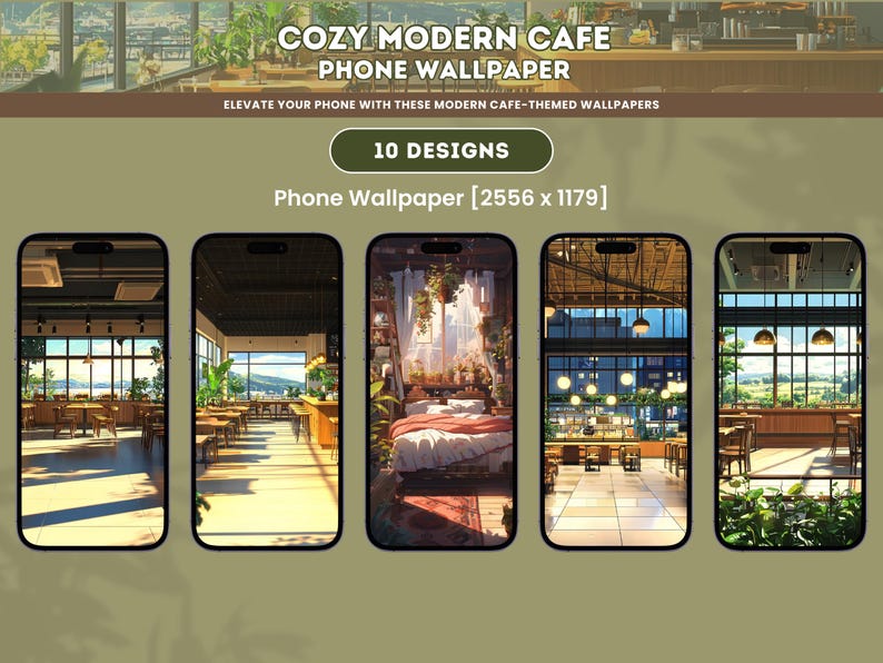 Cozy Cafe Phone Wallpapers: Ghibli-inspired, Kawaii Backgrounds ...