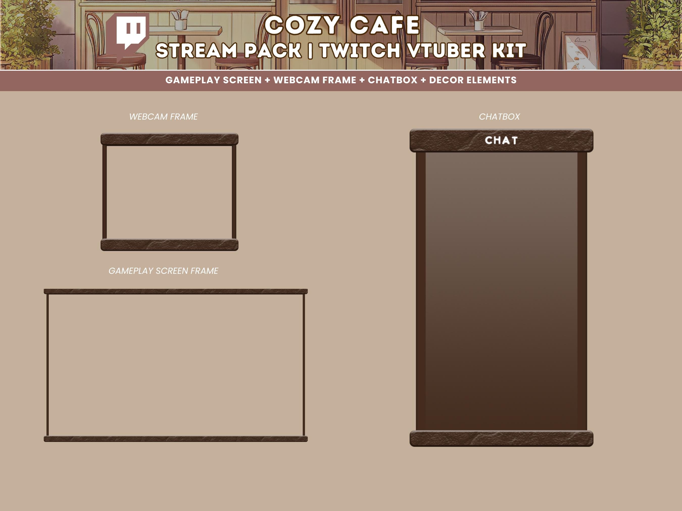 Animated Stream Pack Cozy Cafe Ghibli Cottagecore Twitch Overlay Vtuber ...