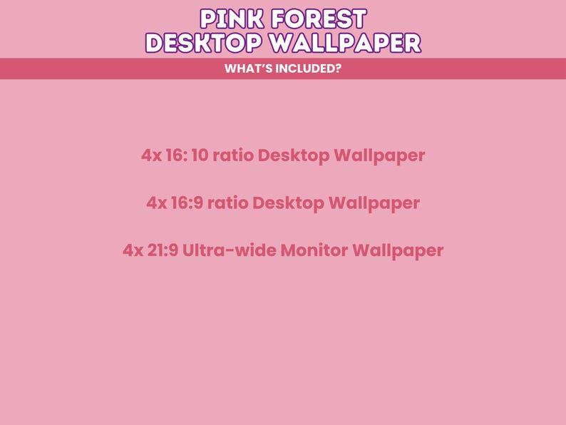 Whimsical Pink Forest Cozy Desktop Wallpaper Set Lofi Cottagecore ...