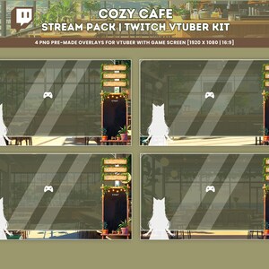 Cozy Modern Cafe Twitch Stream Pack Anime Vtuber Overlay Lofi Animated ...