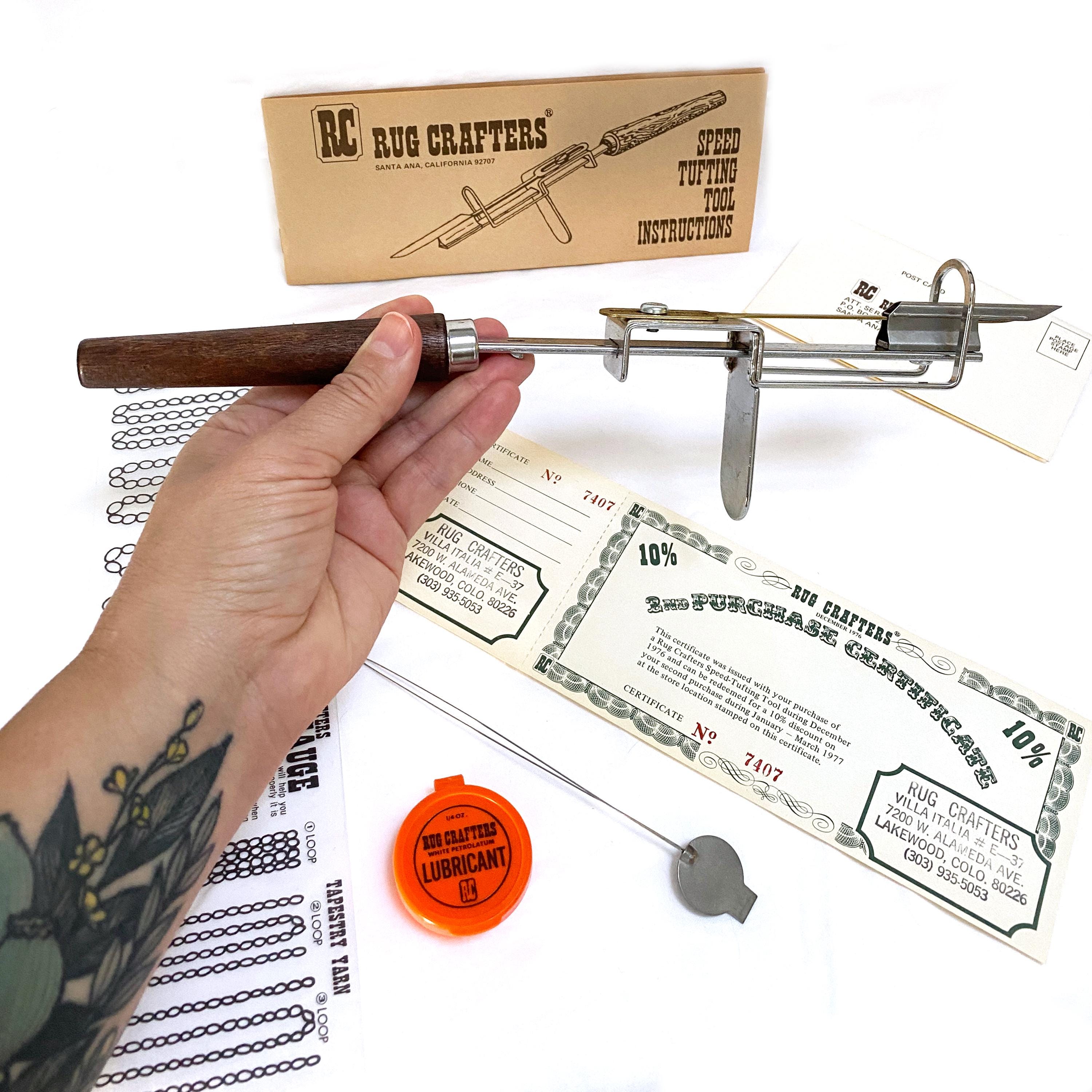 1976 Rug Crafters Speed Tufting Tool Kit Rug Making Craft Tools in Box ...