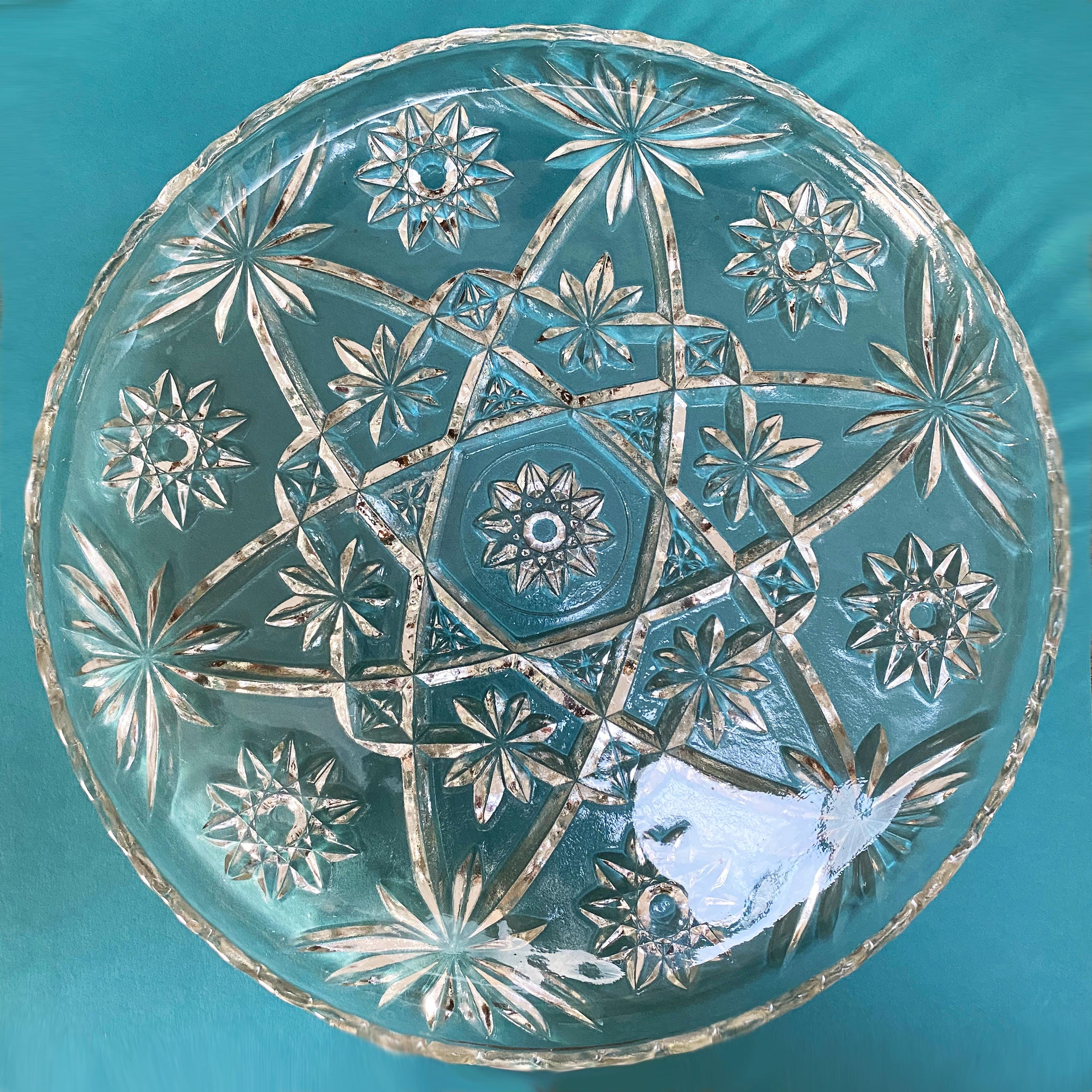 Stunning Anchor Hocking Star of David Early American Prescut Glass ...