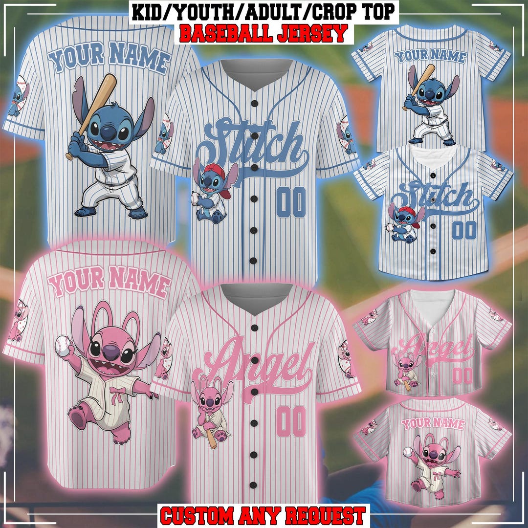 Custom Disney Lilo and Stitch Baseball Jersey, Stitch Baseball Jersey ...