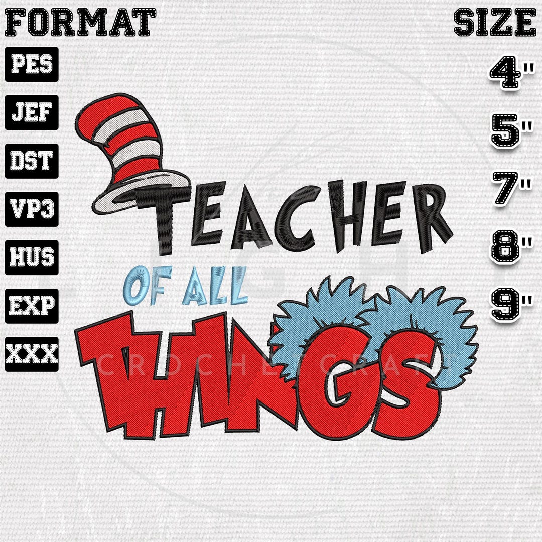 Teacher of All Things Embroidery Design, Teacher Things Machine ...