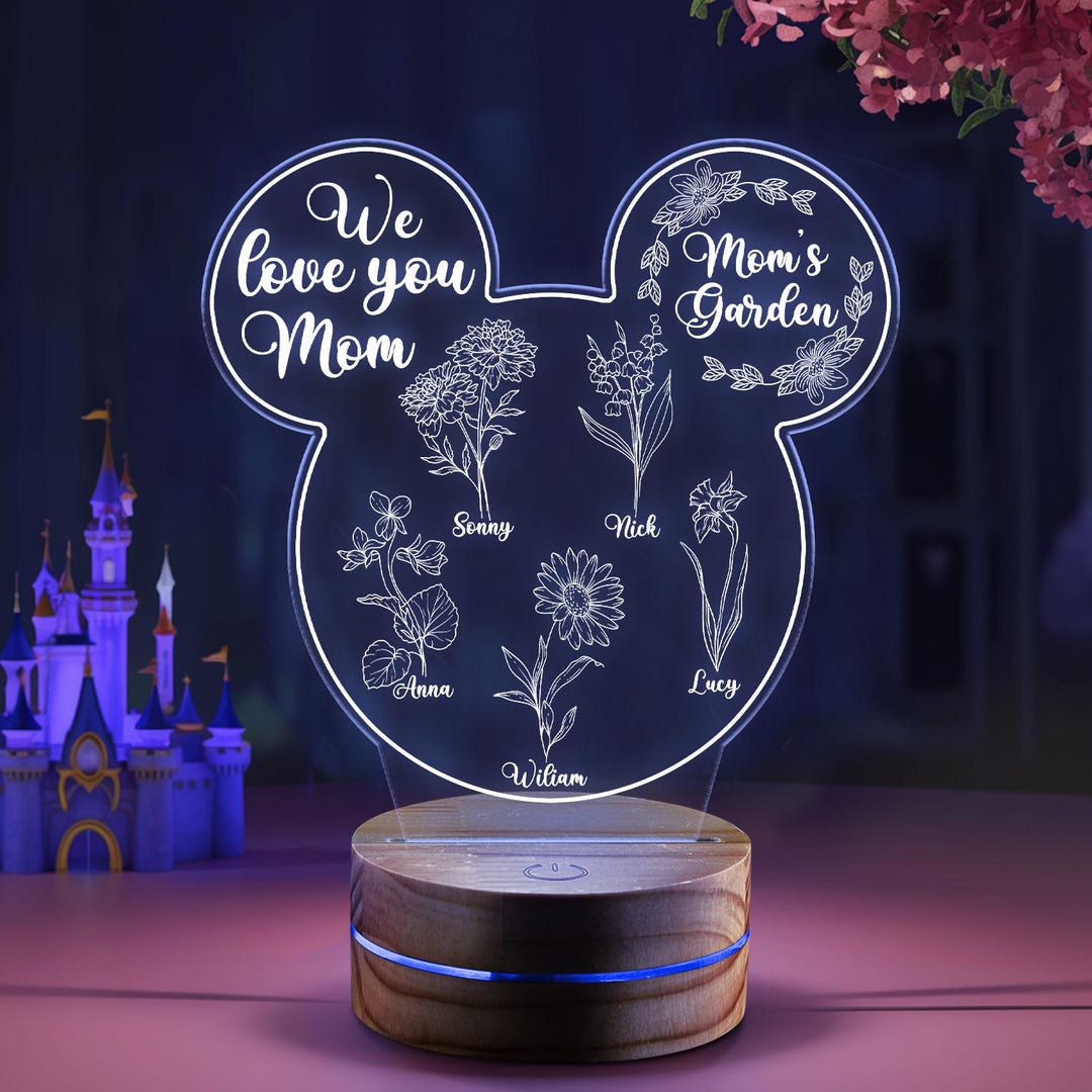 Personalized Mother's Day Night Light, Mom's Garden, We Love You Mom ...