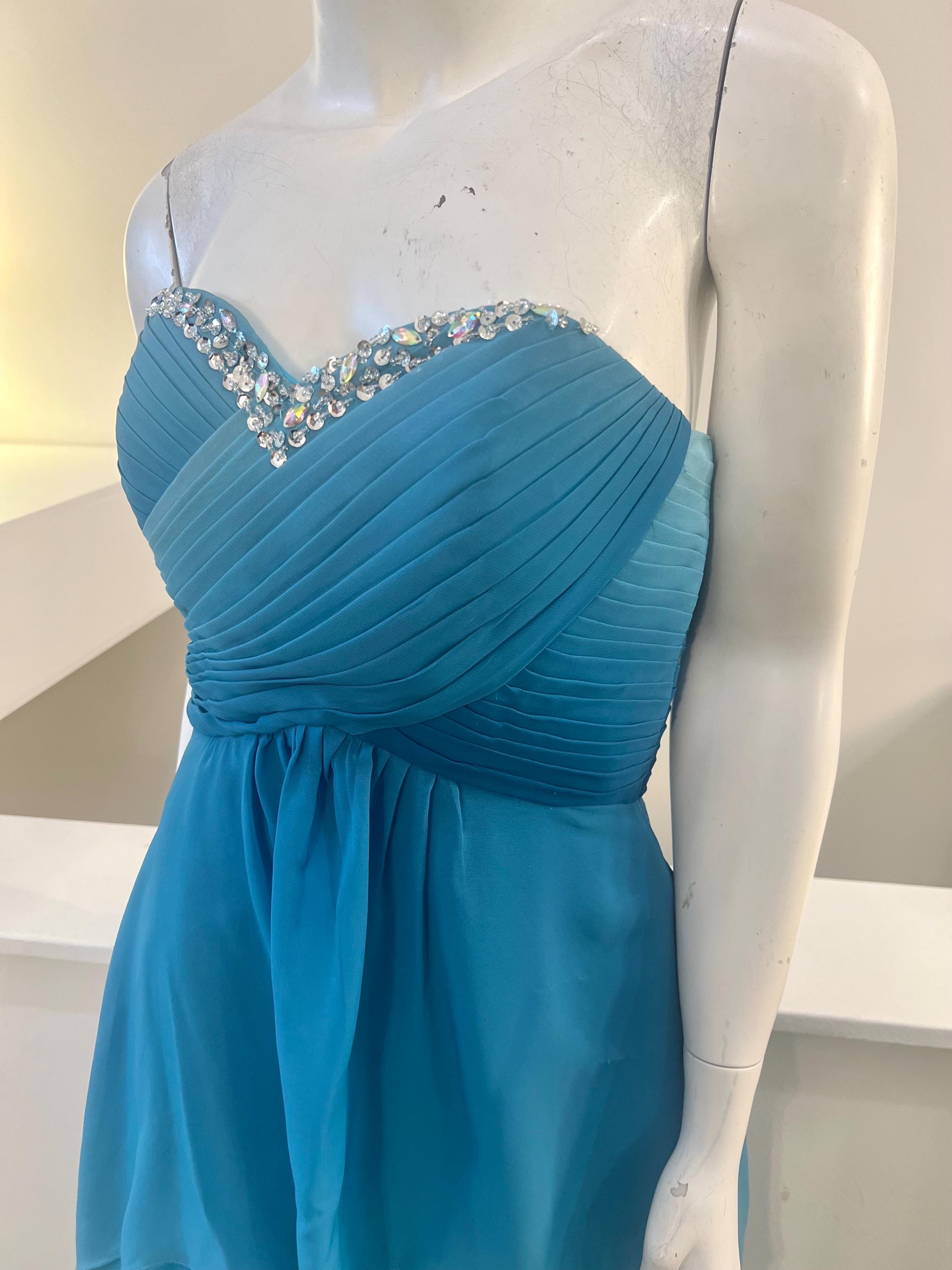 Early 2000s Vintage H2O Mermaid Style Homecoming Dress | Aquamarine ...