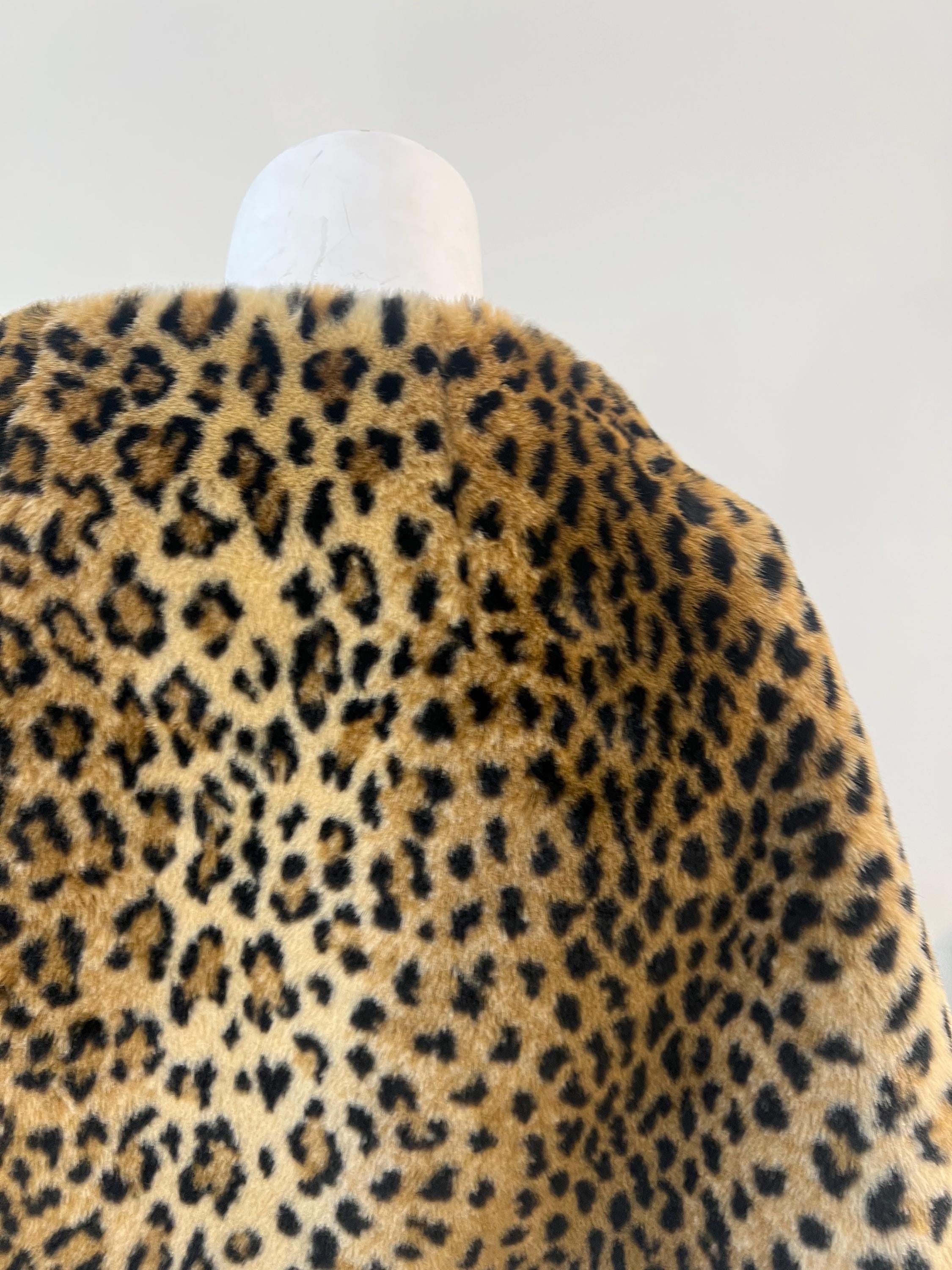 1980s Vintage Cheetah Print Faux Fur Cape | One Size - Etsy